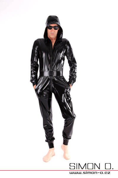 Dámský Latexový Catsuit Se Zipem Vpředu Simon O
